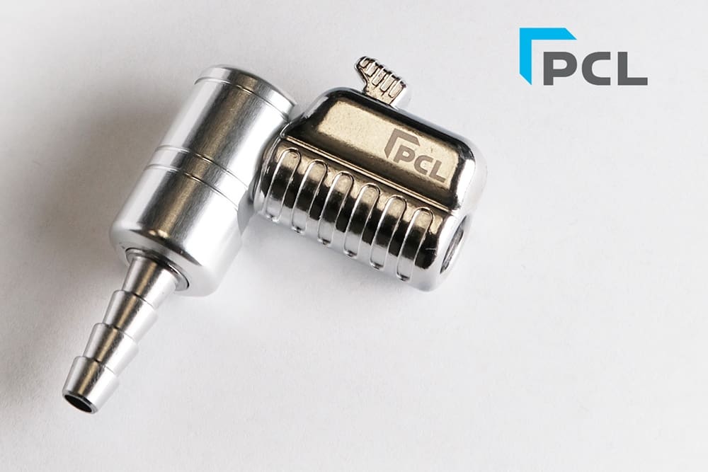 PCL Tire Air lock-on chuck- CH4HO1 hose barb 90 degree